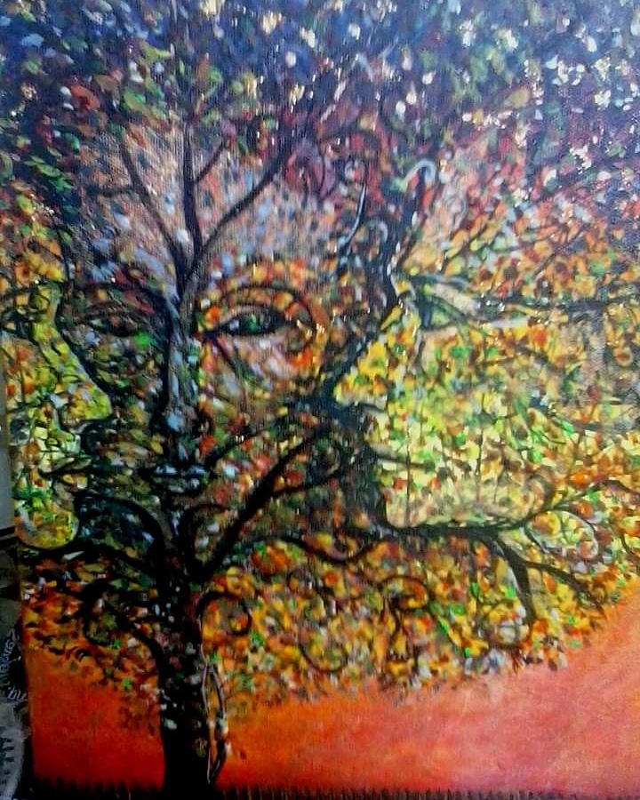 Tree spirits painting – Mallaband-Brown